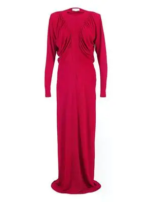 Stella McCartney Draped Long-sleeve Gown