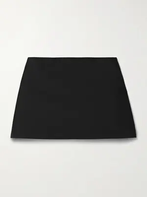 Khaite Jett Wool And Silk-blend Faille Mini Skirt