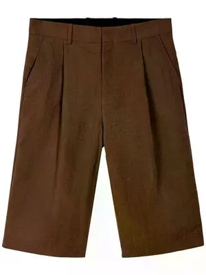 Camper Pintuck Tailored Shorts - Brown