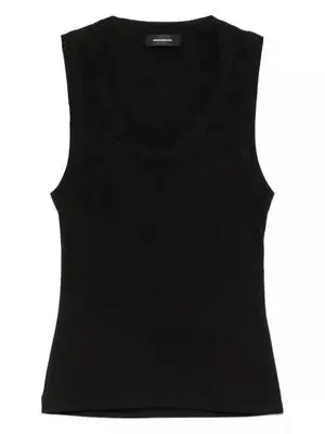 Wardrobe.NYC Scoop-neck Tank Top - Black