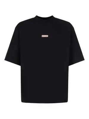 Marni Logo-print Cotton T-shirt - Black