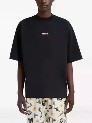 Marni Logo-print Cotton T-shirt - Black