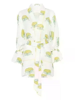 MAISON LA PLAGE Printed Maria Louis Jacket - Neutrals