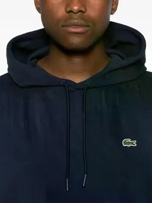 Lacoste Logo-embroidered Hoodie - Blue