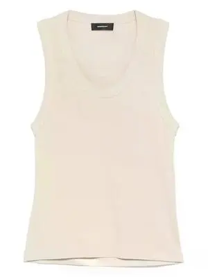 Wardrobe.NYC Scoop-neck Tank Top - Neutrals