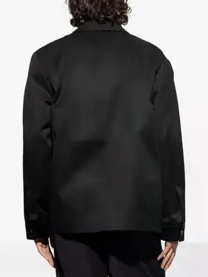 JIL SANDER Button-up Cotton Jacket - Black