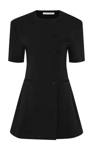 Rachel Gilbert Sergio Button-up Mini Dress - Black
