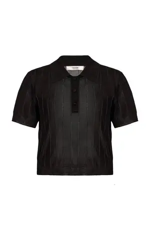 FRAME Knitted Polo Top