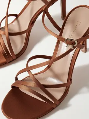GIANVITO ROSSI 85 Satin Sandals