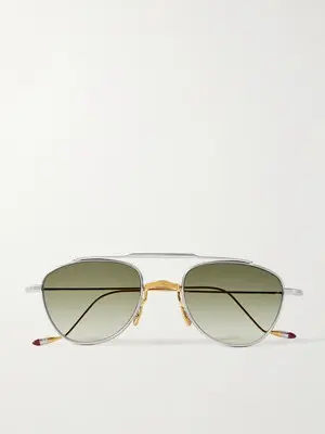 JACQUES MARIE MAGE Flynn Aviator Sunglasses - Silver