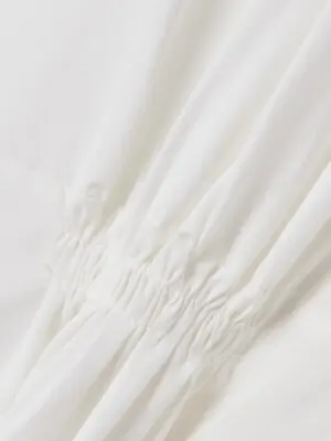 JIL SANDER Pintucked Cotton-poplin Maxi Shirt Dress