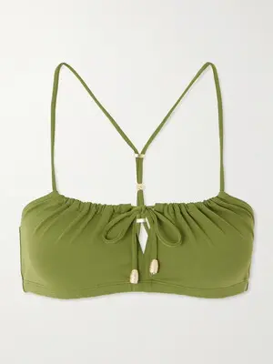 ERES Abysses Cutout Embellished Bikini Top - Green