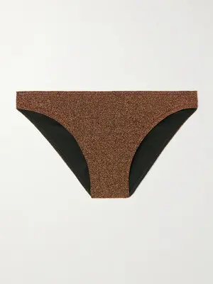 ERES Irisée Etincelant Metallic Bikini Briefs - Brown