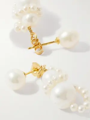 Completedworks Recycled Gold-plated Pearl Earrings
