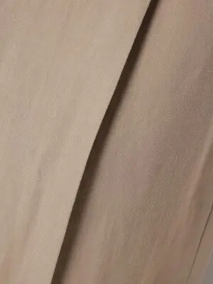 Brunello Cucinelli Bead-embellished Pleated Twill Wide-leg Pants - Brown
