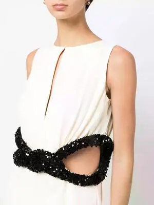 JIL SANDER Sequin-embellished A-line Gown
