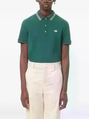 Valentino Garavani Contrast-collar Polo Shirt - Green