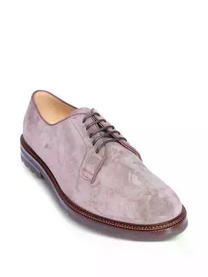 Brunello Cucinelli Suede Lace-up Derby Shoes - Pink
