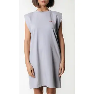 COLOURFUL REBEL Sleeveless Padded Shoulder T-shirt Dress