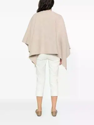 Max Mara Asymmetric-hem Poncho - Neutrals