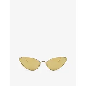 Loewe Cat-eye Frame Metal Sunglasses - Gold