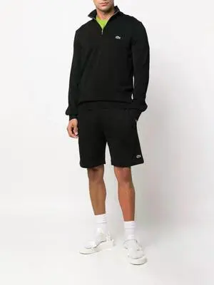 Lacoste Logo-patch Track Shorts - Black