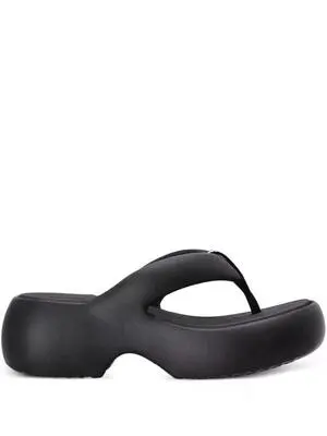 Melissa Free Fuzzy Flip-flops - Black