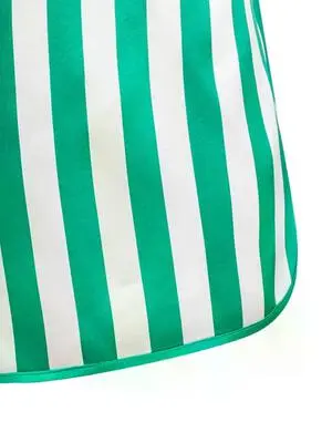 FLEUR DU MAL Riviera Striped Satin Shorts