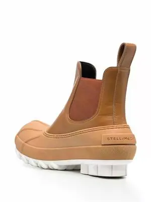 Stella McCartney Elasticated-panel Ankle Boots - Brown