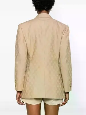 Gucci Gg Jacquard Double-breasted Blazer