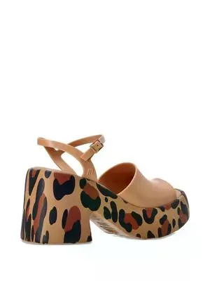 Melissa 90mm Lina Leopard-print Platform Sandals - Neutrals