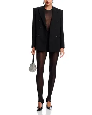Wardrobe.NYC Sheer Bodysuit - Black