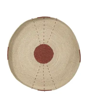 JAMIE YOUNG CO. Sundial Seagrass Round Wall Art - Rust