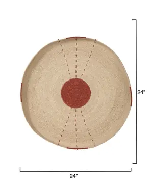 JAMIE YOUNG CO. Sundial Seagrass Round Wall Art - Rust