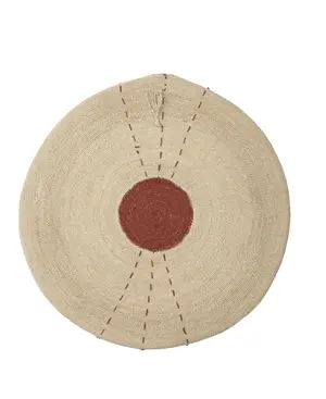 JAMIE YOUNG CO. Sundial Seagrass Round Wall Art - Rust