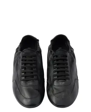 Prada Leather Sneakers - Black