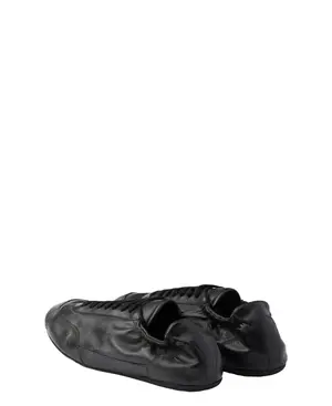 Prada Leather Sneakers - Black