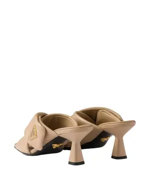 Prada Padded Nappa Leather Sandals - Brown