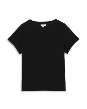 REISS Luna V-neck Tee - Black