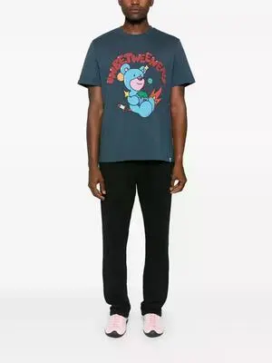 INBETWEENERS Graphic-print Cotton T-shirt - Blue