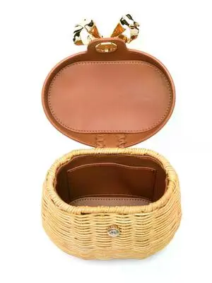 SELF-PORTRAIT Rattan Basket Tote Bag
