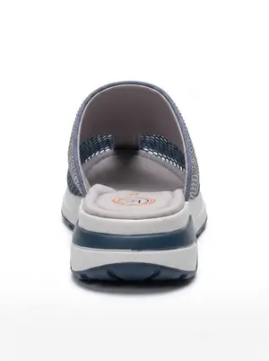 PROLOGUE SHOES Glea Mesh Rhinestone Mules - Blue