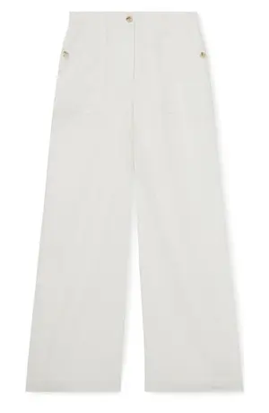 REISS Ashby Wide Leg Linen Pants