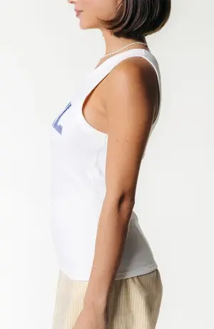 COLOURFUL REBEL Rebel Rib Tanktop - Off White
