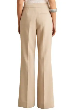 REISS Sidney Bootcut Trousers - Neutral