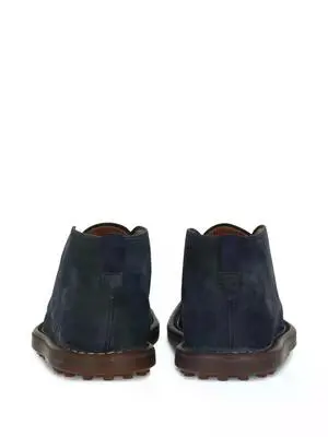 TOD'S Suede Lace-up Boots - Blue