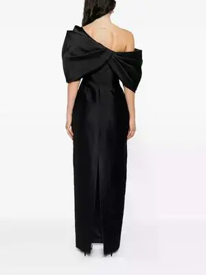 Solace London Asymmetric Off-shoulder Dress