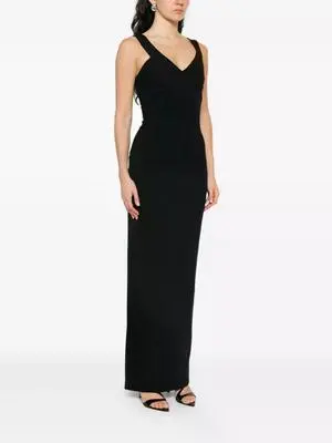 Solace London V-neck Dress - Black