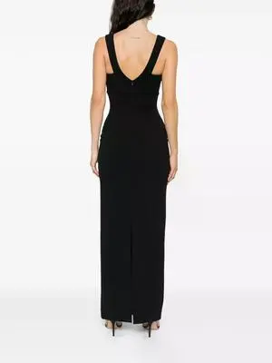 Solace London V-neck Dress - Black