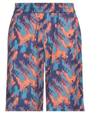 ROBERTO COLLINA Viscose Bermuda Shorts With Abstract Print - Blue
